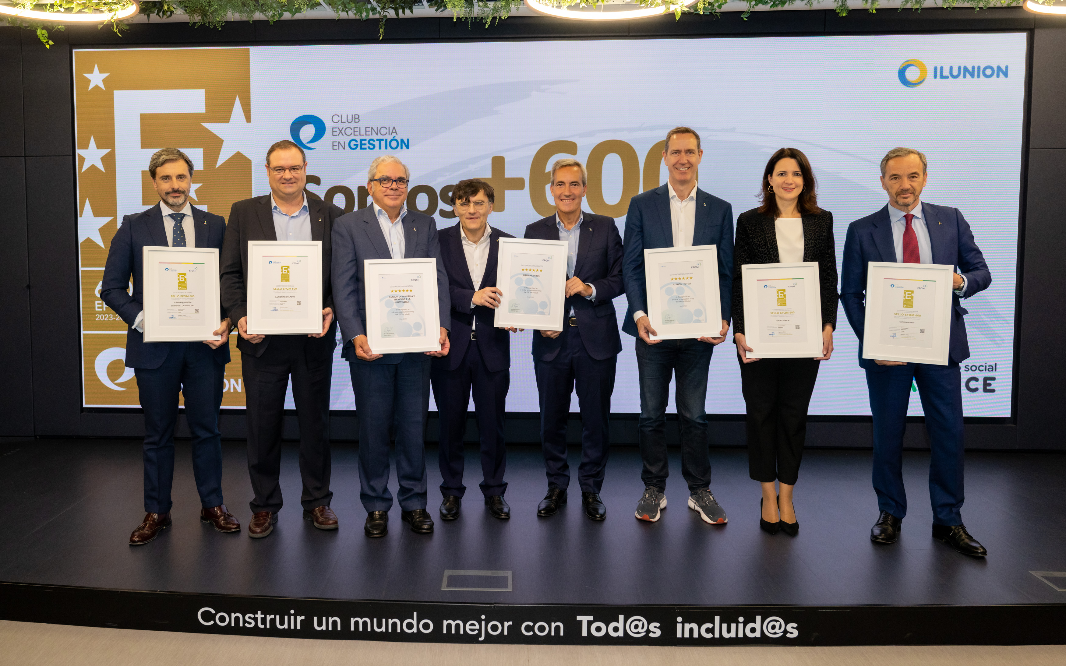El Grupo ILUNION y tres de sus compañías reciben el Sello EFQM 600 por su gestión excelente ...